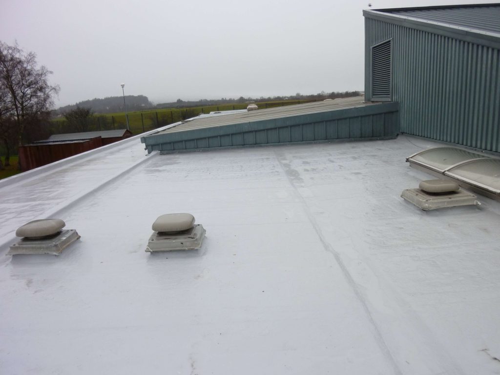 Flat Roofing Project in Stirling - Roof Recoating Case Study