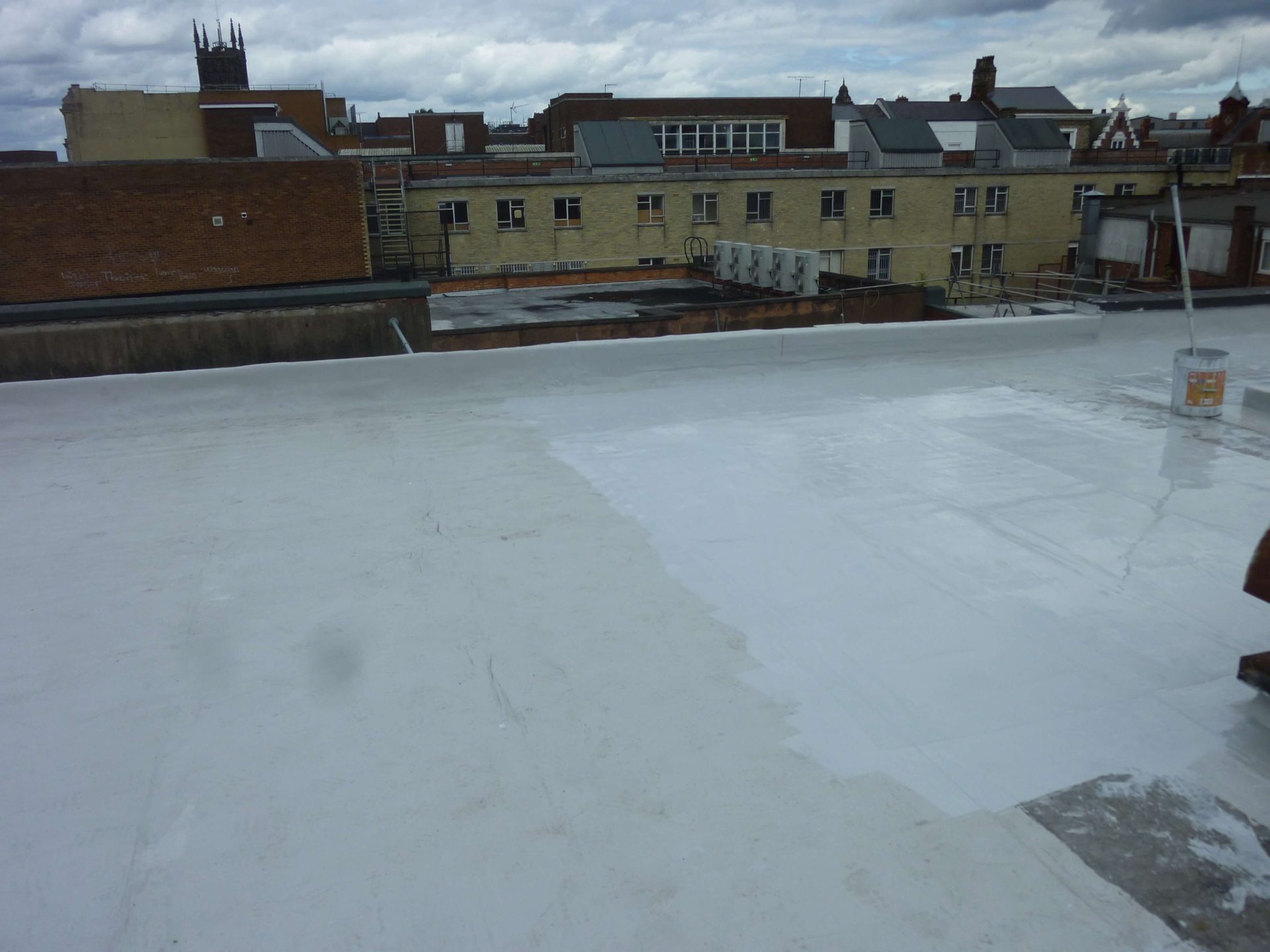 Flat Roof Coating in Neath, Swansea - Roof Recoating Case Study